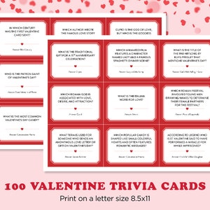 Valentine Trivia, Trivia Quiz, Printable Valentine's Day Party Game ...