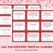 Valentine Trivia, Trivia Quiz, Printable Valentine's Day Party Game ...