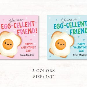 You're an Egg-cellent Friend, Cute Egg, Valentine's Day Tag, Excellent ...
