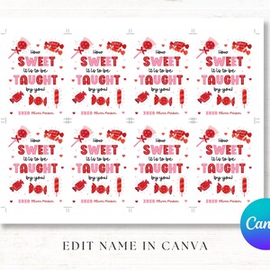 How Sweet It is to Be Taught by You, Printable School Valentine ...