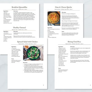Editable Cookbook MS Word Template Classic Style, Printable Recipe Book ...