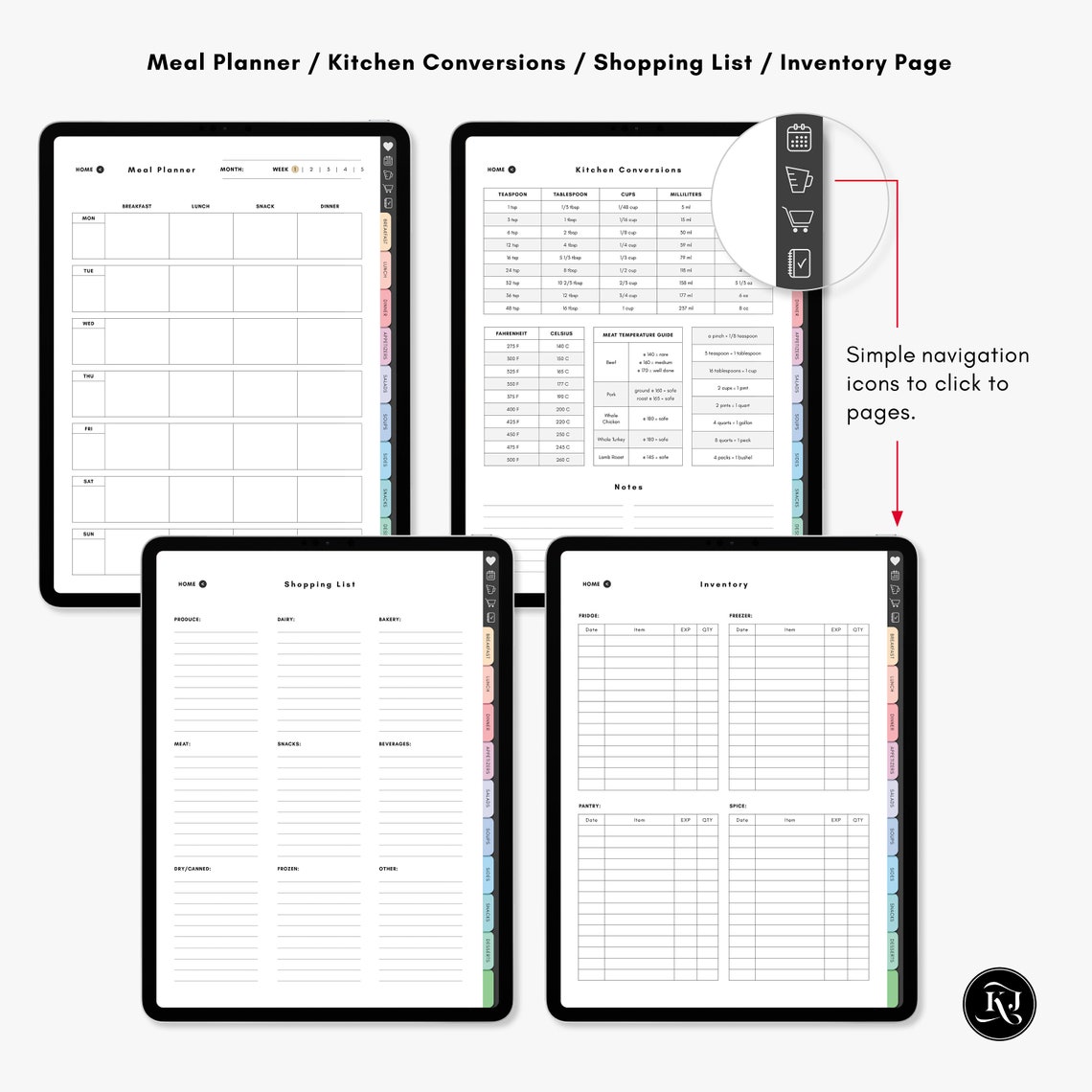 Goodnotes Recipe Book Digital Recipe Book for Goodnotes - Etsy