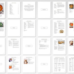 Editable Cookbook MS Word Template Classic Style, Printable Recipe Book ...