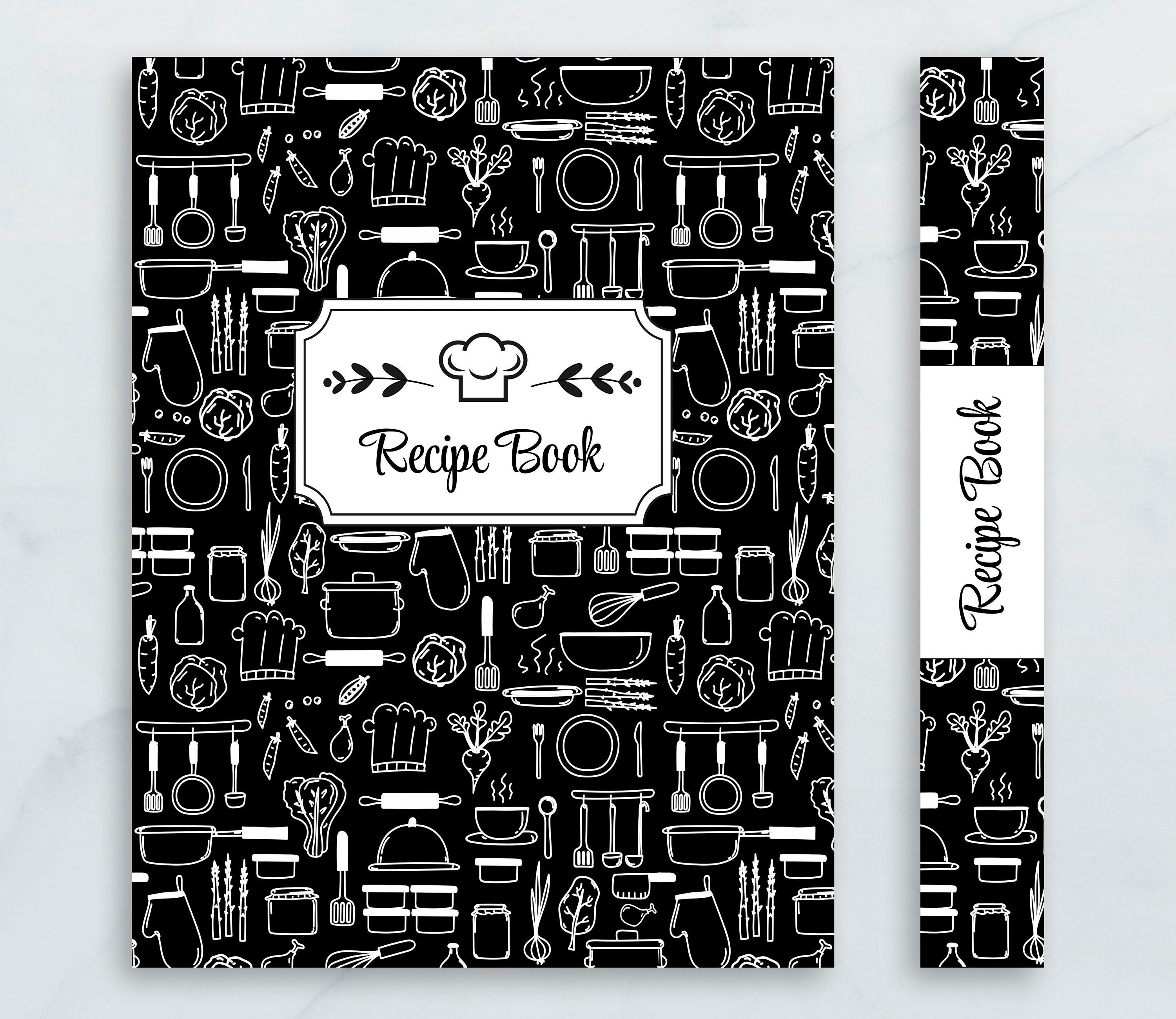 Editable Recipe Binder Cover and Spine Kitchen Binder - Etsy Canada