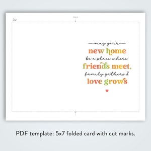 Congratulations House Card, Printable Housewarming Card, New Home ...