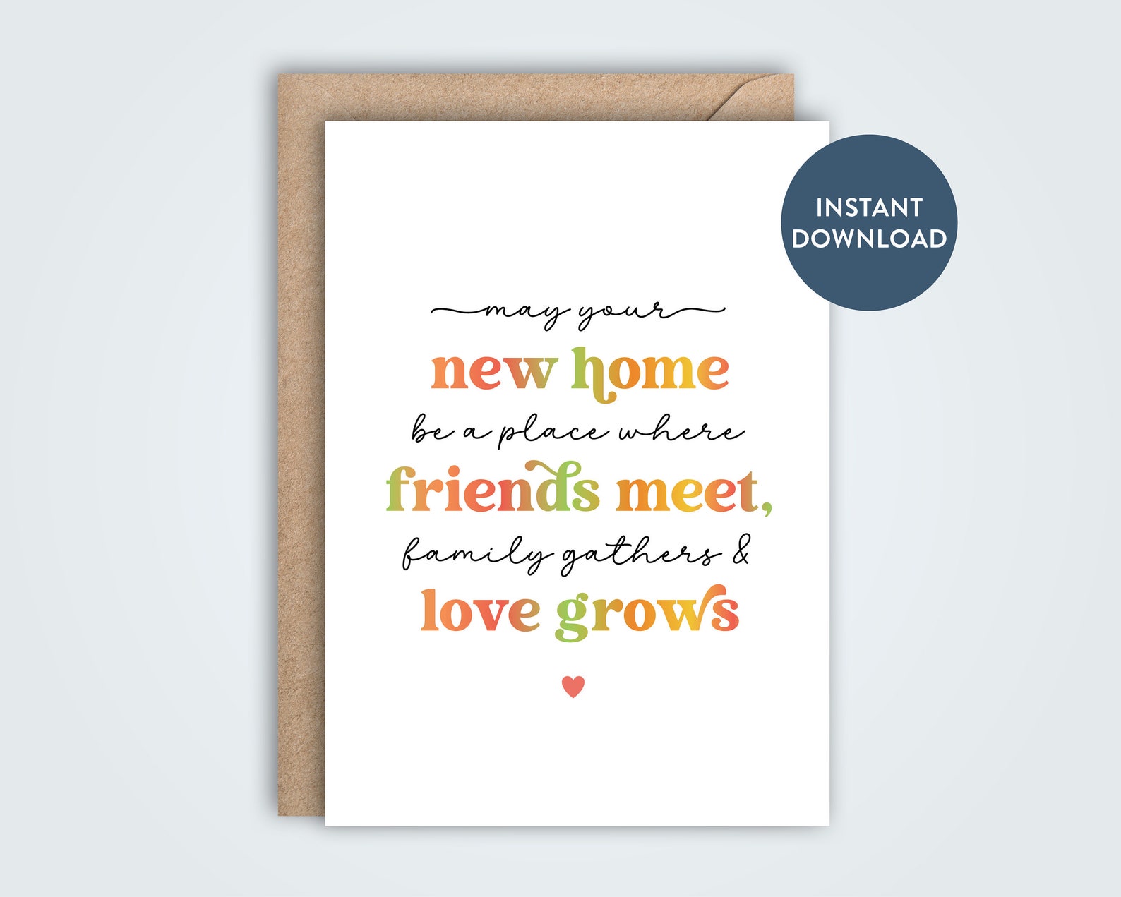 Congratulations House Card, Printable Housewarming Card, New Home ...