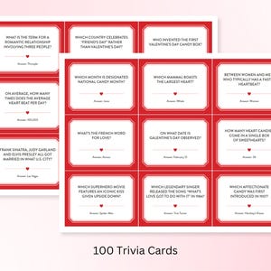Valentine Trivia, Trivia Quiz, Printable Valentine's Day Party Game ...