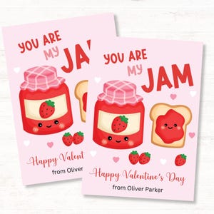 You Are My Jam, Printable Kids Jam and Toast Classroom Valentine ...