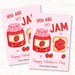 You Are My Jam, Printable Kids Jam and Toast Classroom Valentine ...