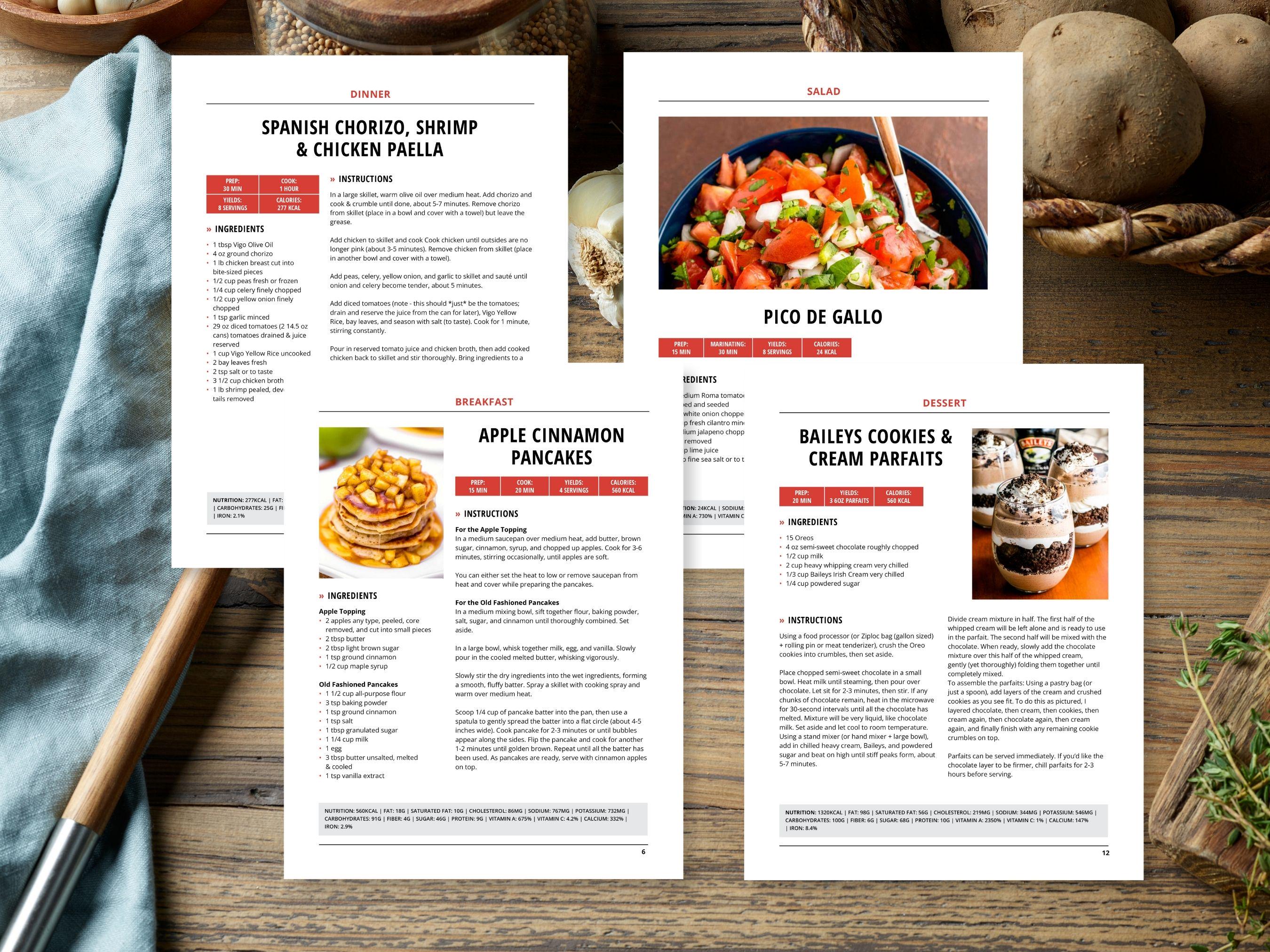 Indesign Recipe Template, Editable Adobe Indesign Recipe Book ...