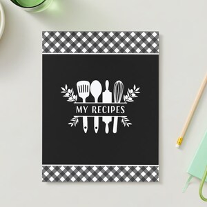 Printable Kitchen Recipe Binder Cover, Editable Recipe Binder Cover ...