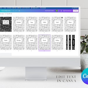 Editable Recipe Binder Cover and Spine, Kitchen Binder Dividers ...