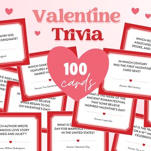 Valentine Trivia, Trivia Quiz, Printable Valentine's Day Party Game ...