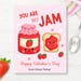 You Are My Jam, Printable Kids Jam and Toast Classroom Valentine ...