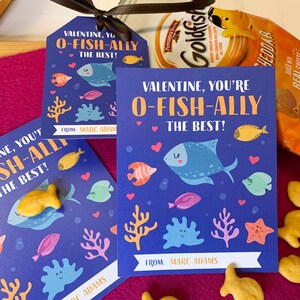 O-fish-ally the Best, Classroom Valentine, Printable Kids School ...