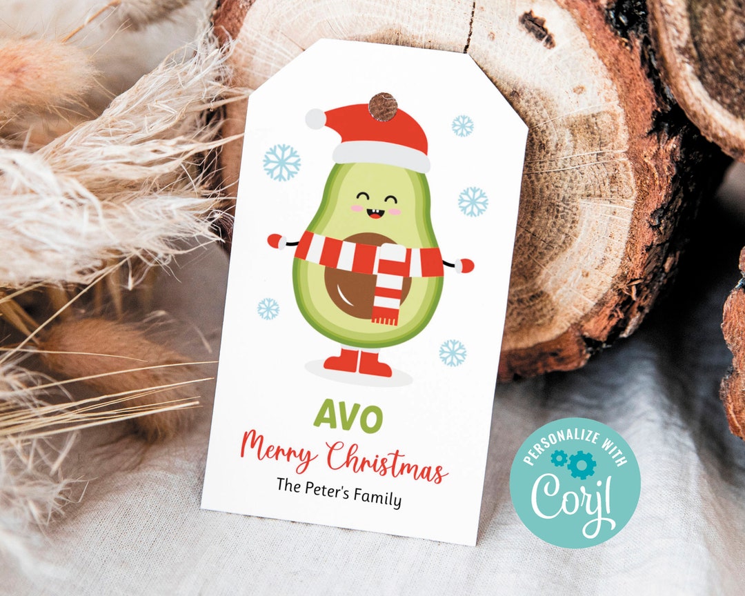 Printable Christmas Gift Tag Editable Holiday Present Tag - Etsy