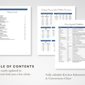 Editable Recipe Book, Word Template, Printable Cookbook Binder, Kitchen ...