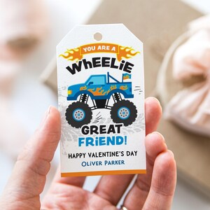 You Are a Wheelie Great Friend, Printable Kids Classroom Valentine Card ...