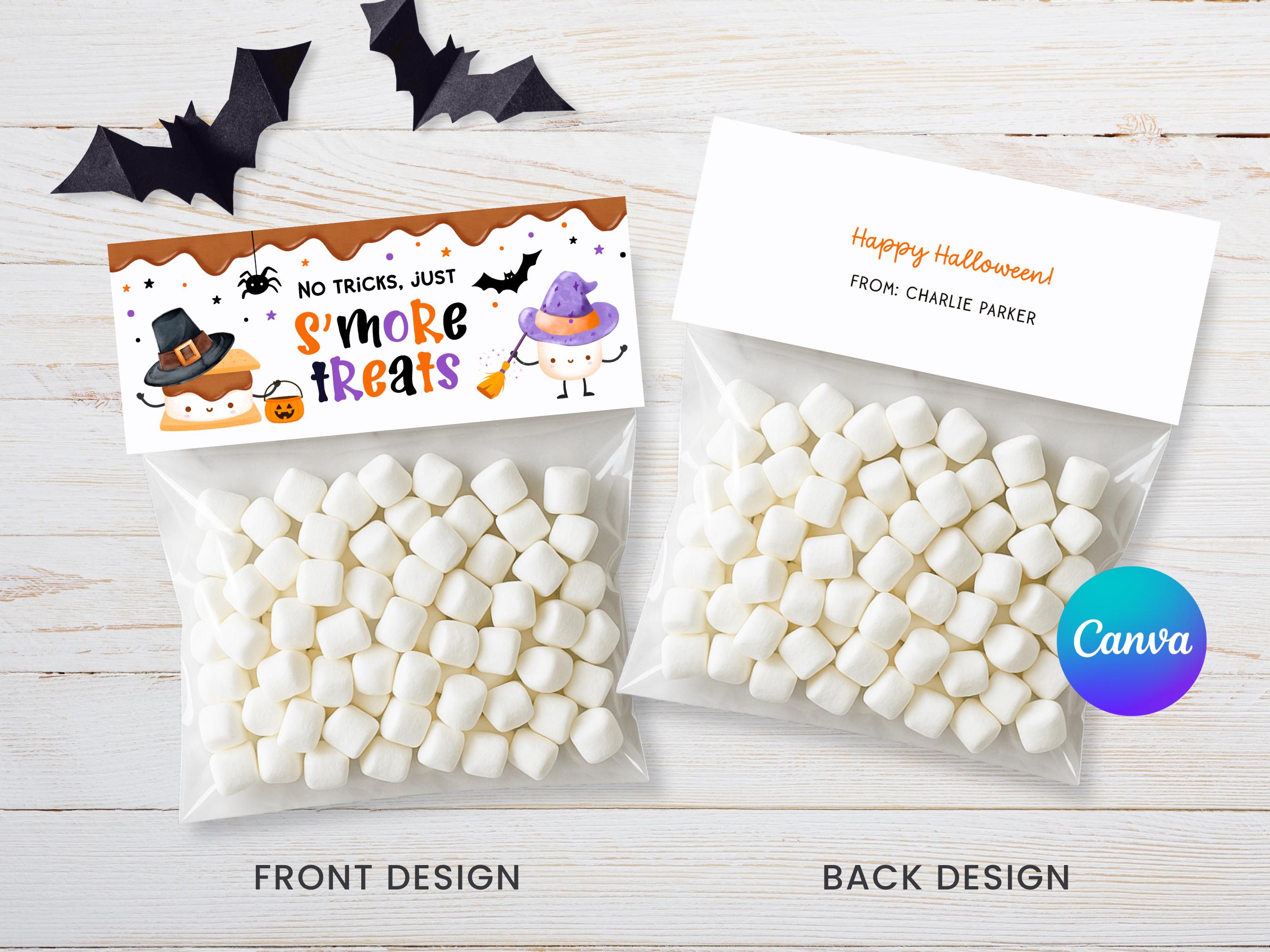 Printable Halloween S'mores Treat Tag & Topper, No Tricks Just S'more ...