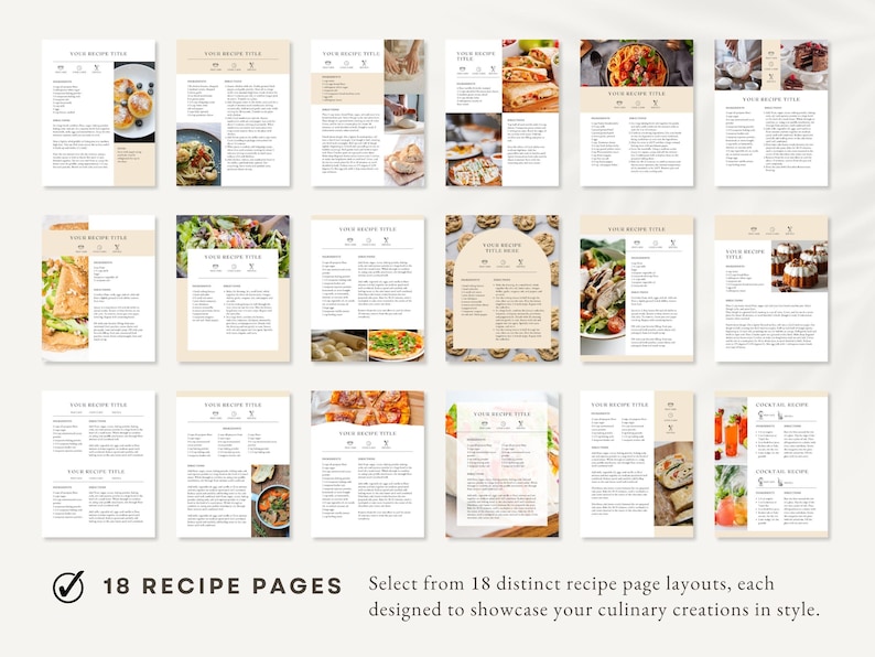 Canva Recipe Book Template, Editable Cookbook, Printable Recipe Ebook ...