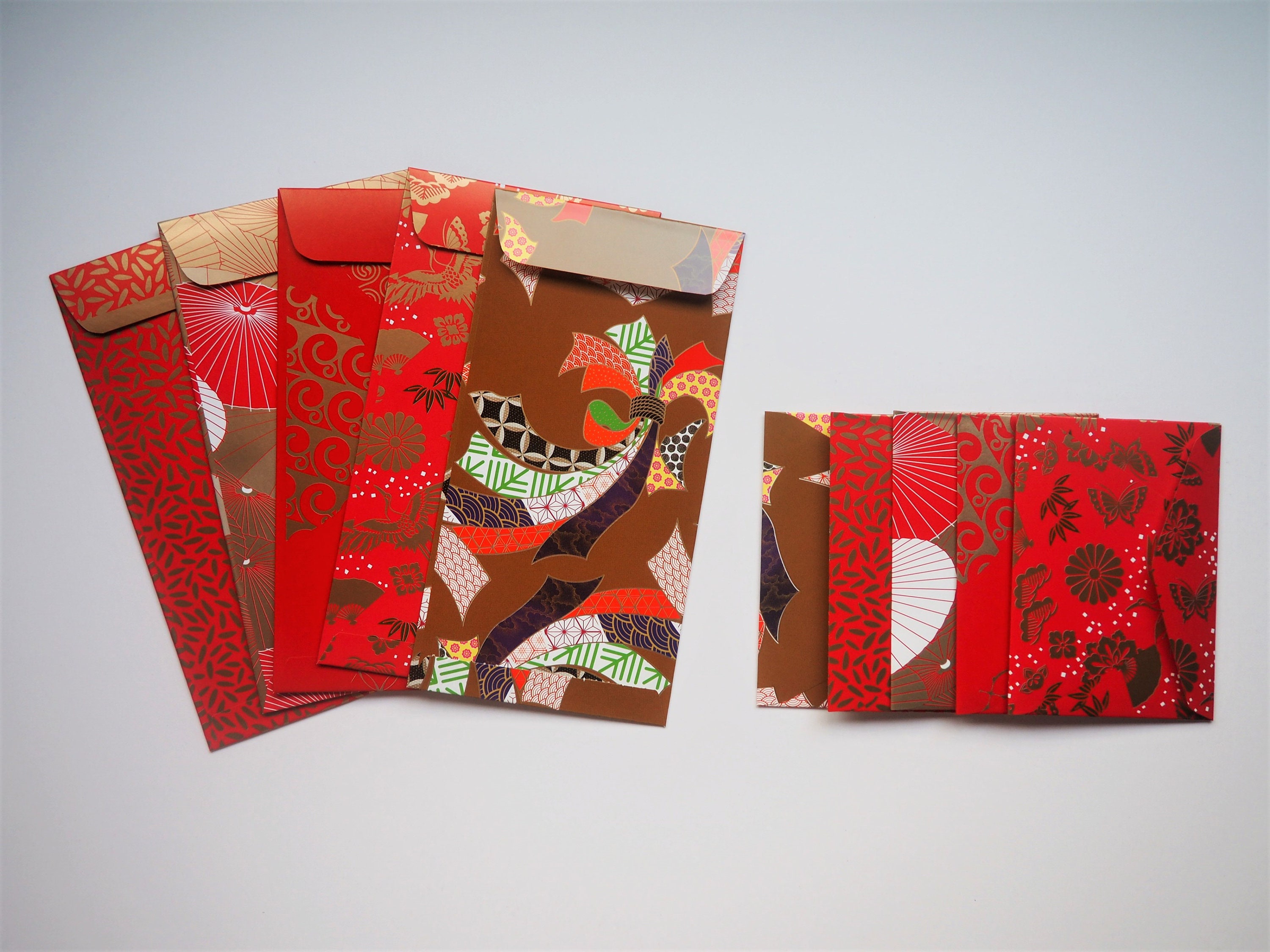 Glossy Red and Gold Chinese Money Envelopes for Lunar New Year and ...