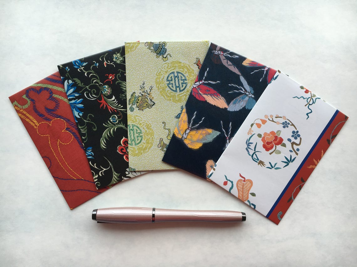 Classic Chinese Embroidery Patterns Money Envelopes for Lunar New Year ...