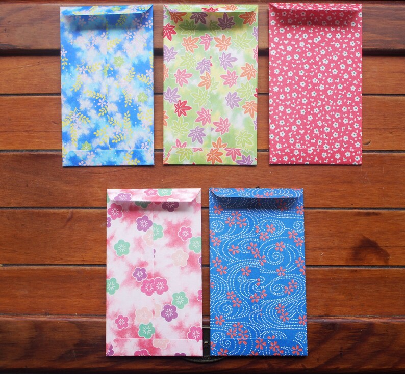 Floral Print Origami Money Envelopes, Voucher Holders, Gift Card ...