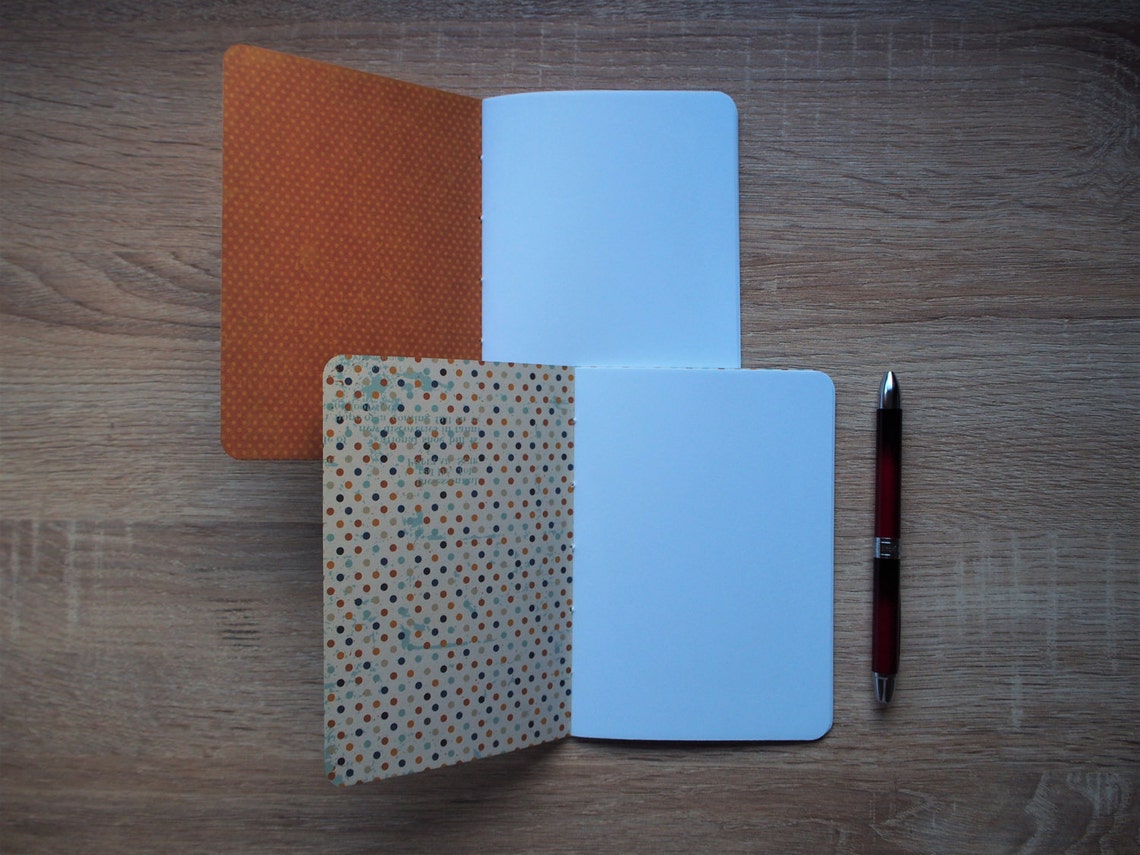 Rustic Botanical Notebooks With Double-sided Covers in Blue and ...