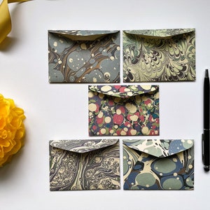 Green and Blue Artistic Marbled Money Envelopes in Wide and Horizontal ...