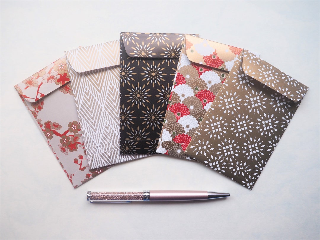 Royal Gold Glossy Money Envelopes--set of 5 in Wide Design for Eid ...