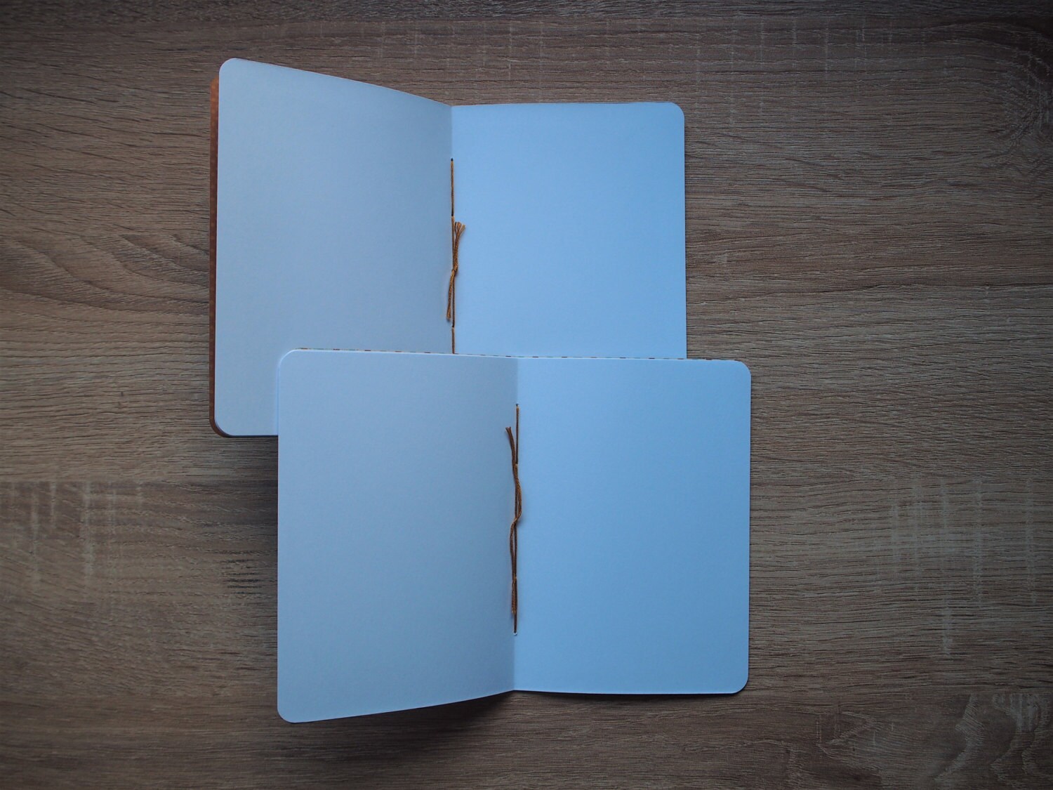 Rustic Botanical Notebooks With Double-sided Covers in Blue and Ochre ...
