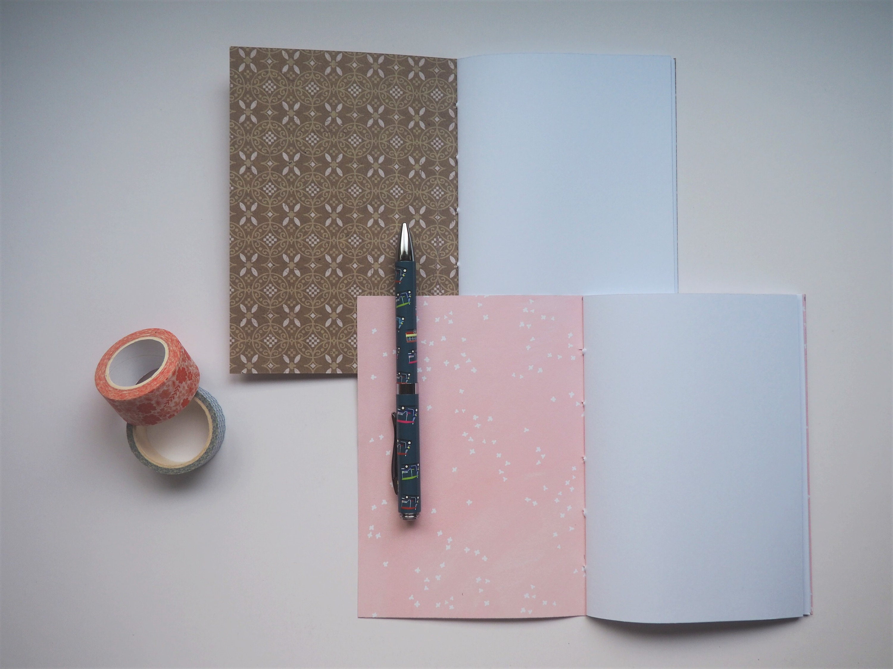 Traditional Asian Tiles Notebook Set in Maroon and Whiteset - Etsy