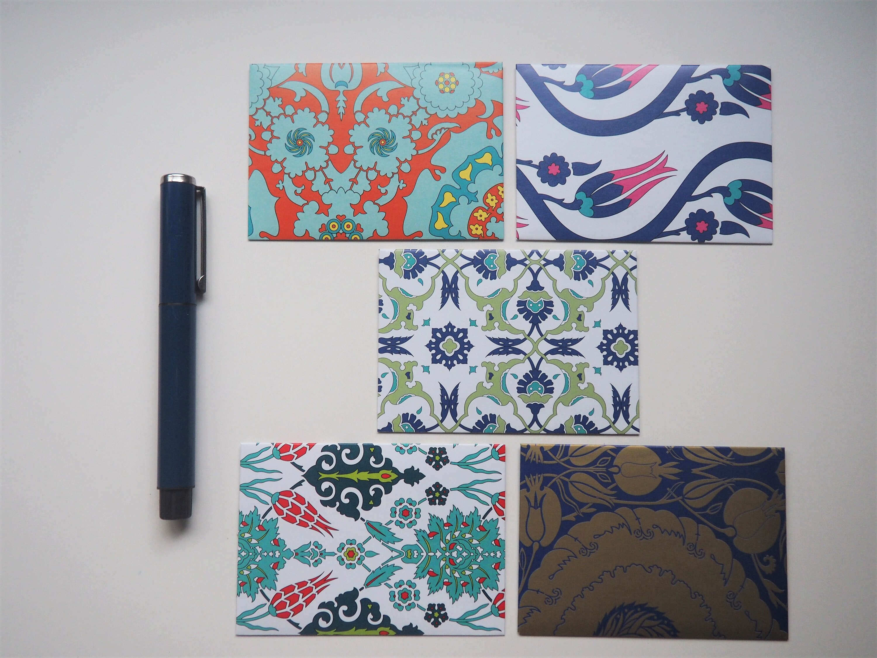 Delicate Blue Turkish Patterns Money Envelopes for Eidset of - Etsy