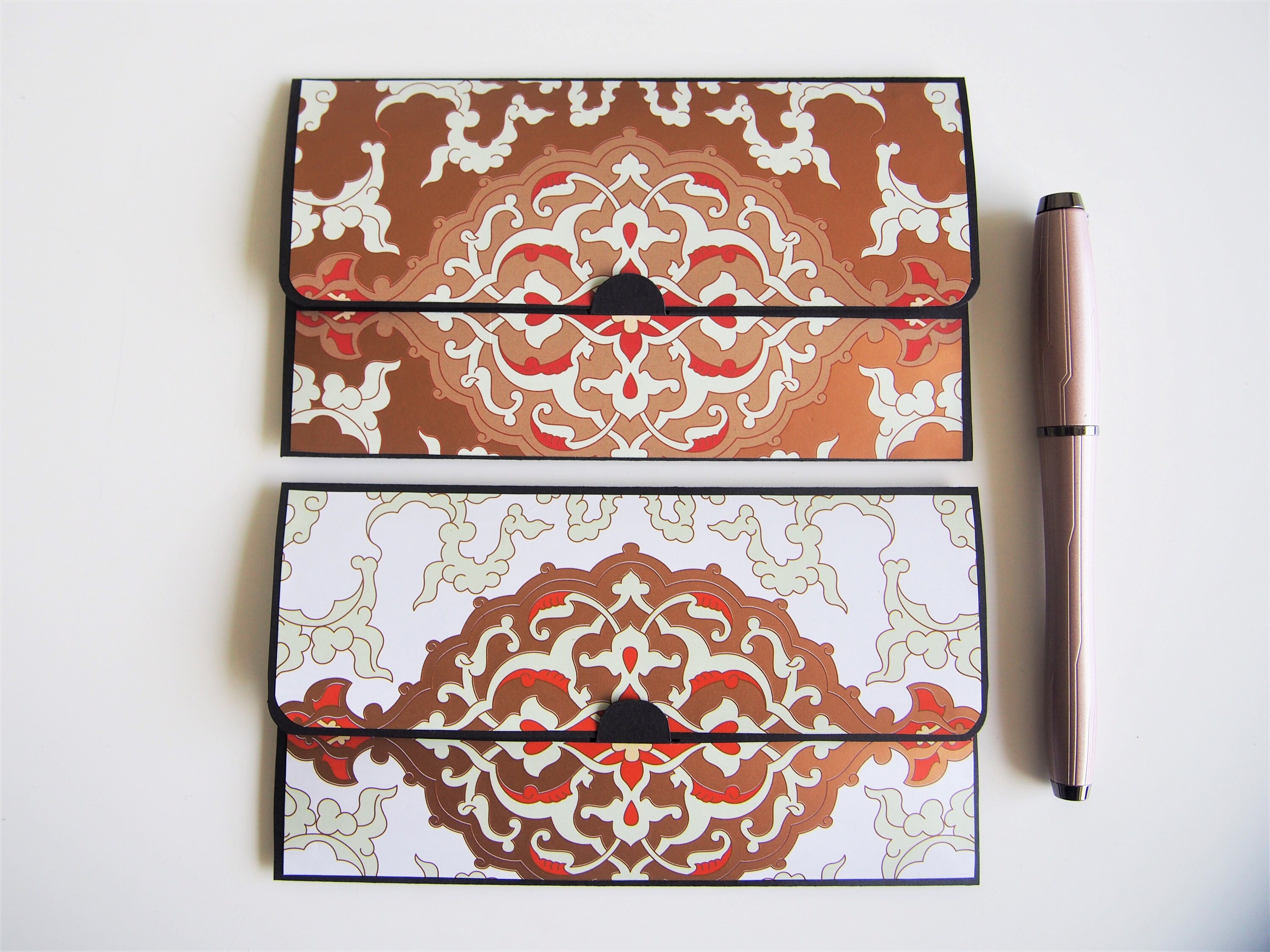 Intricate Medallion Money Envelopes in Luxurious White and | Etsy