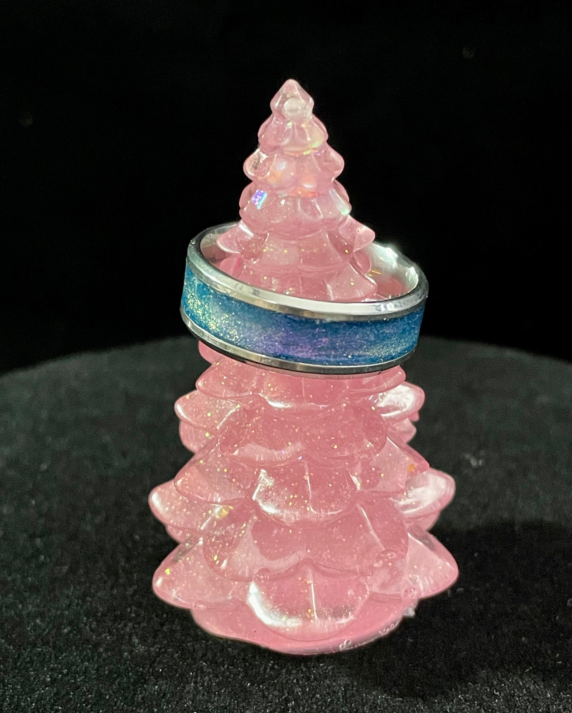 Color Shift Resin Inlay Ring Stainless Steel Band - Etsy