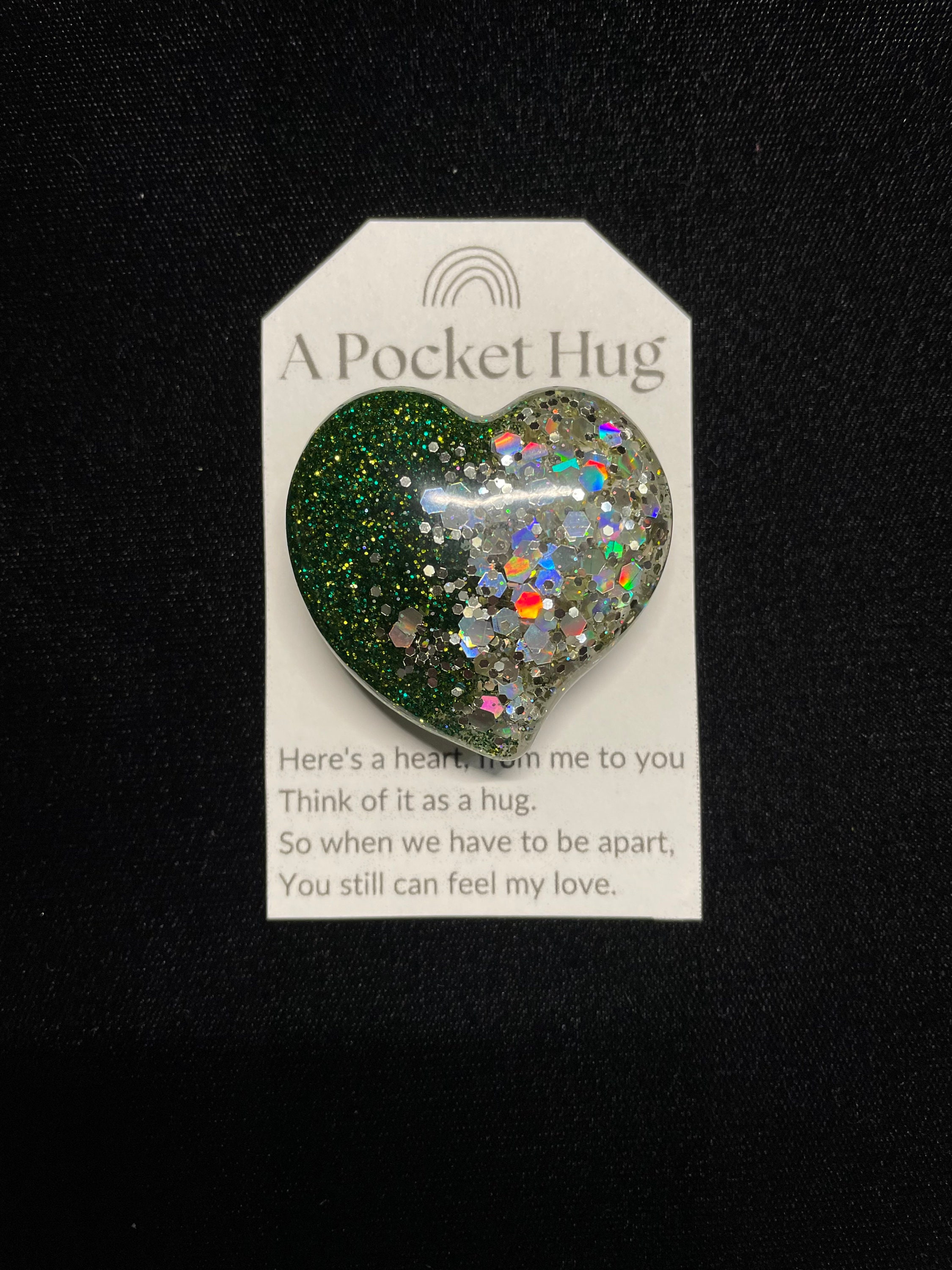 Pocket Hug, Friendship Token, Resin Heart, Pocket Charm. - Etsy