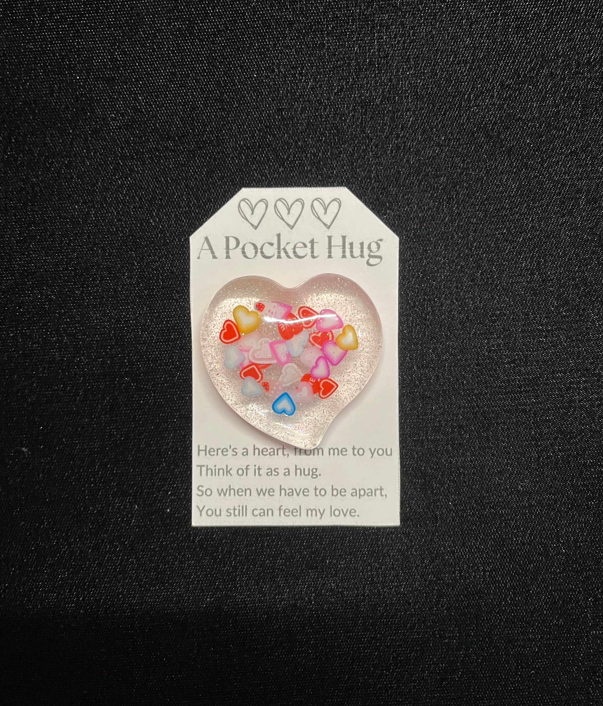 Pocket Hug, Friendship Token, Resin Heart, Pocket Charm. - Etsy