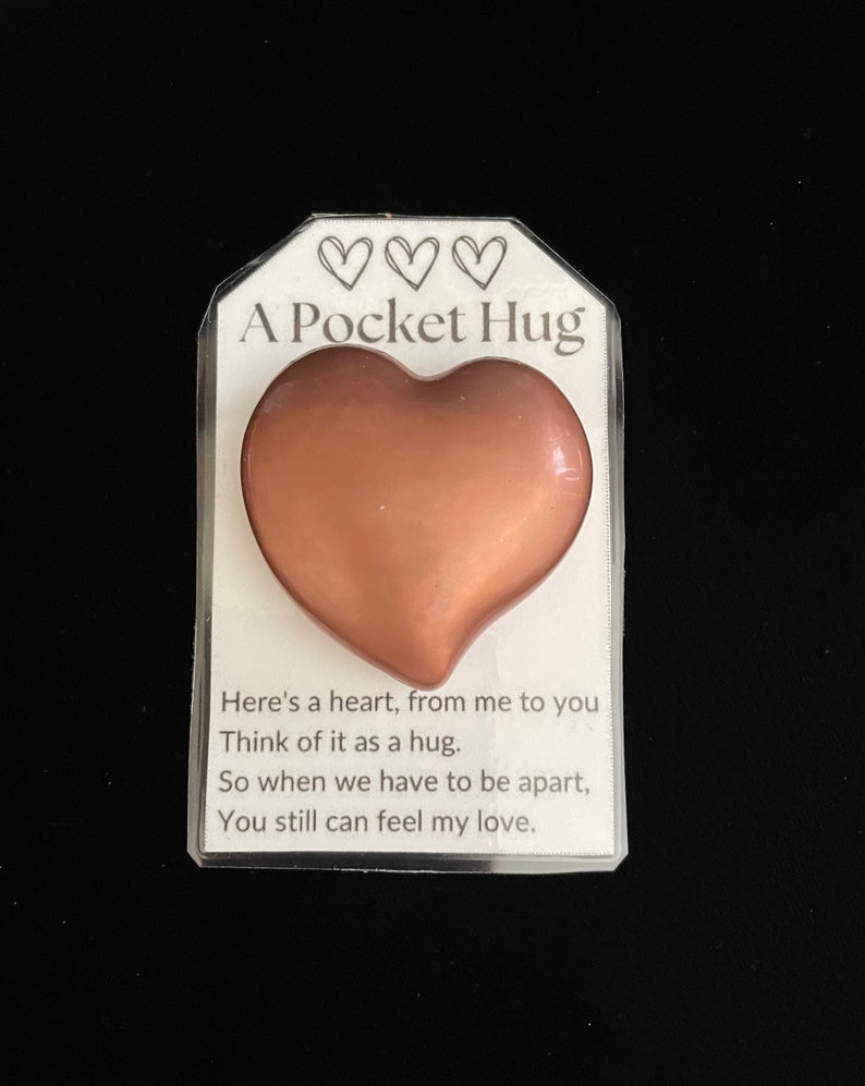 Pocket Hug, Friendship Token, Resin Heart, Pocket Charm. - Etsy