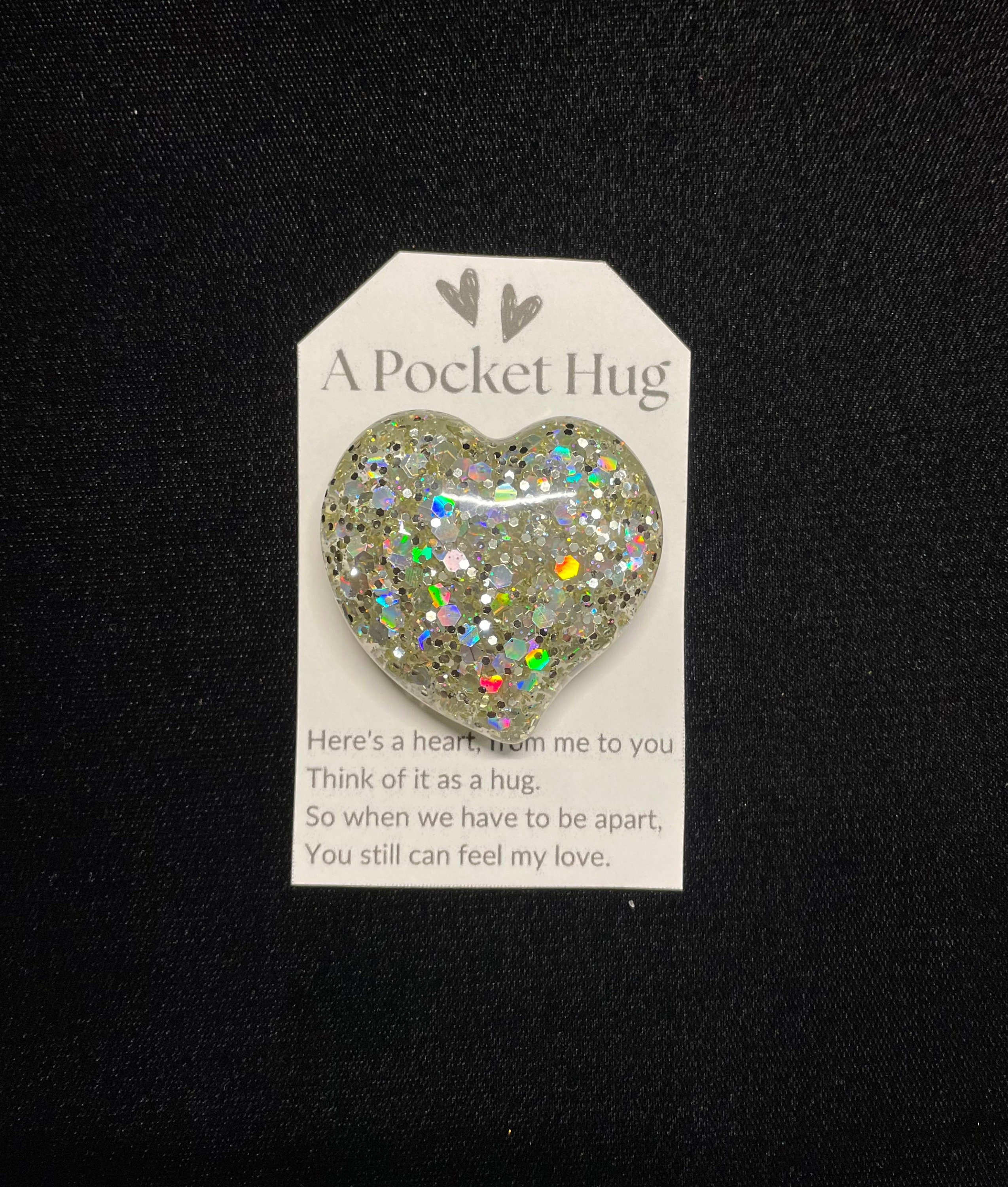Pocket Hug, Friendship Token, Resin Heart, Pocket Charm. - Etsy