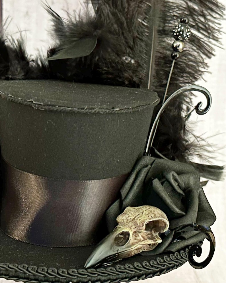 Mini Top Hat,mini Gothic Black Hat,victorian, Edwardian,occult ...