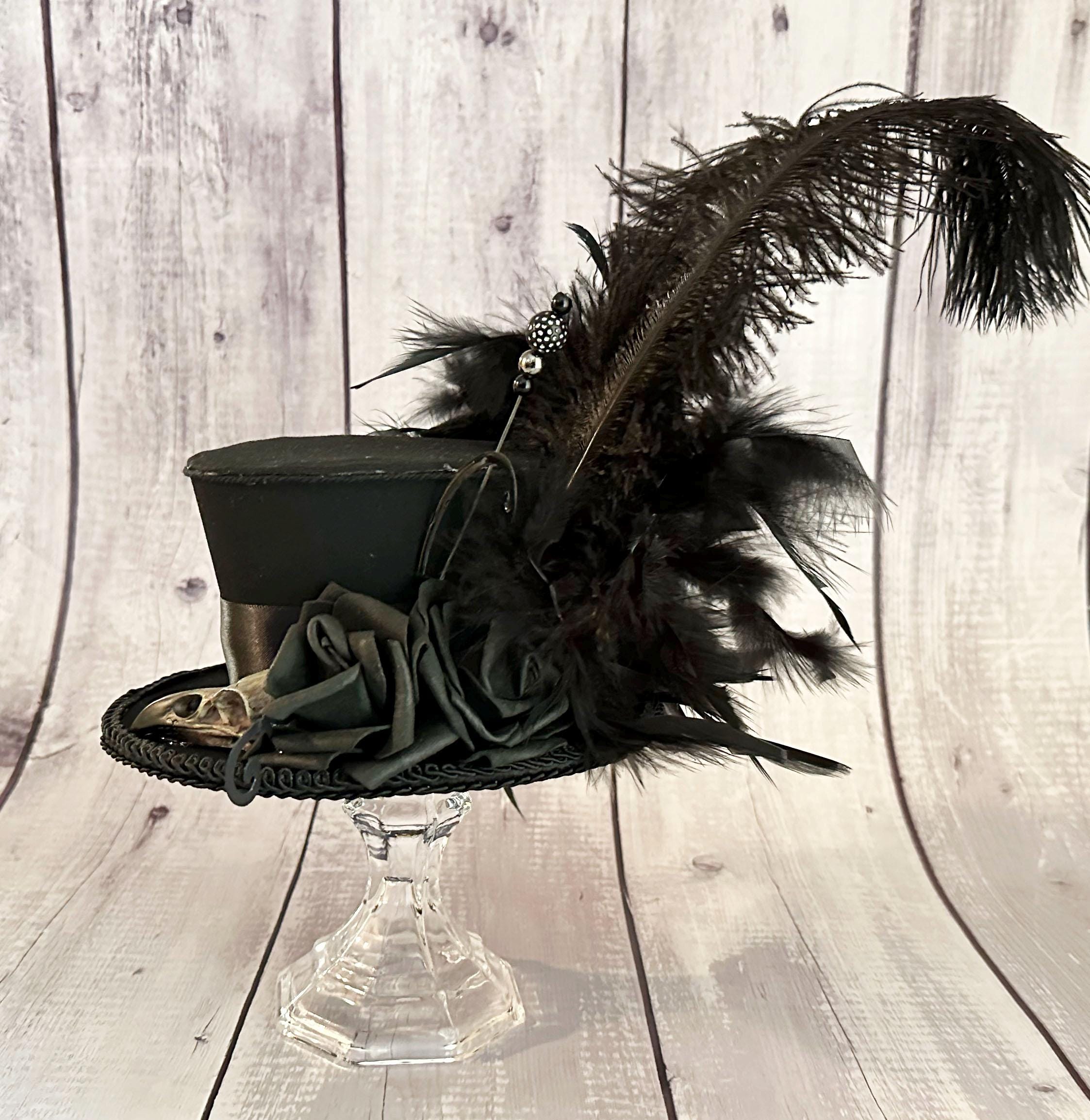 Mini Top Hat,mini Gothic Black Hat,victorian, Edwardian,occult ...
