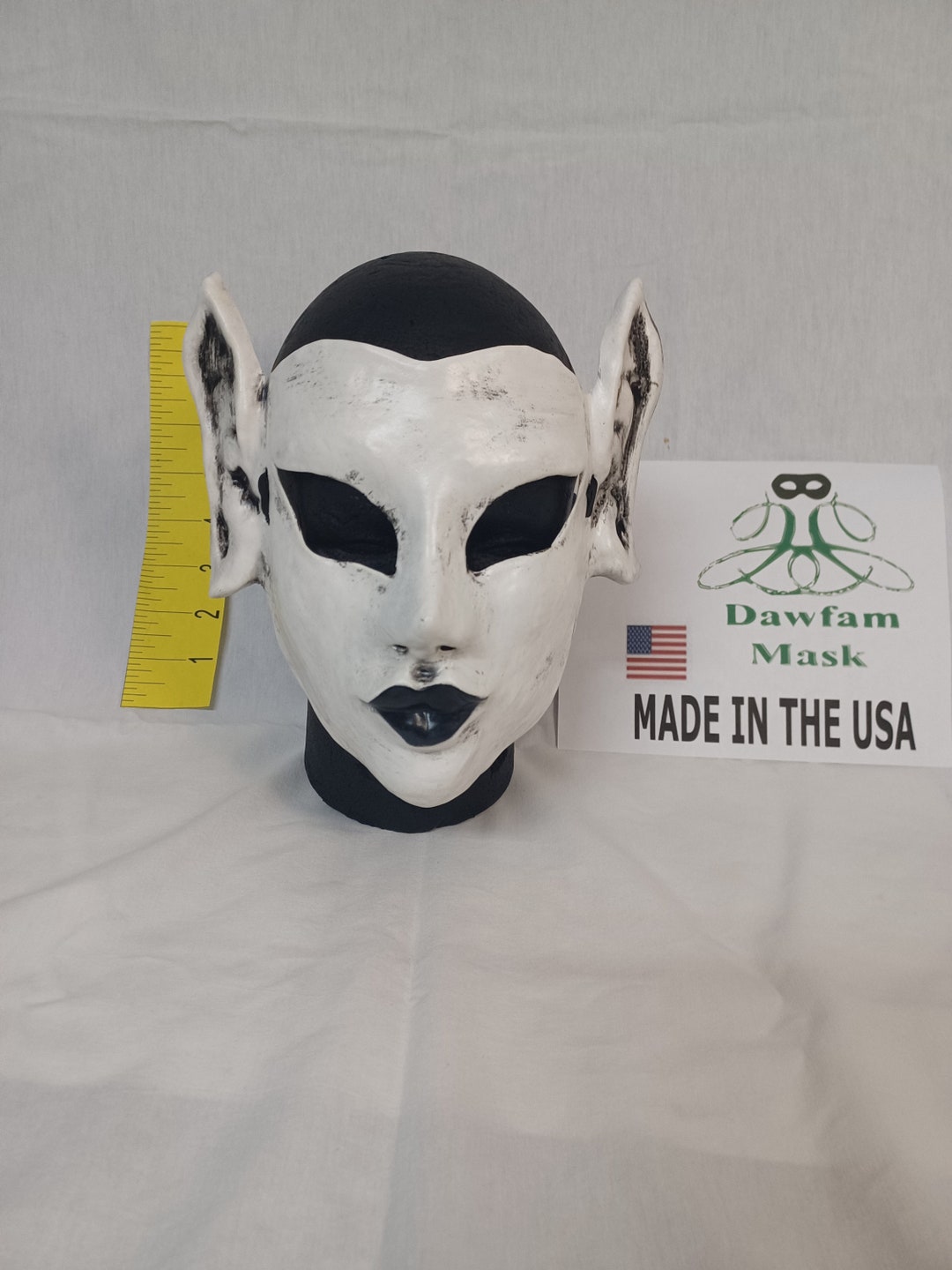 Elf Ear Face Mask, Mardi Gras, Part,cosplay Mask. White. - Etsy