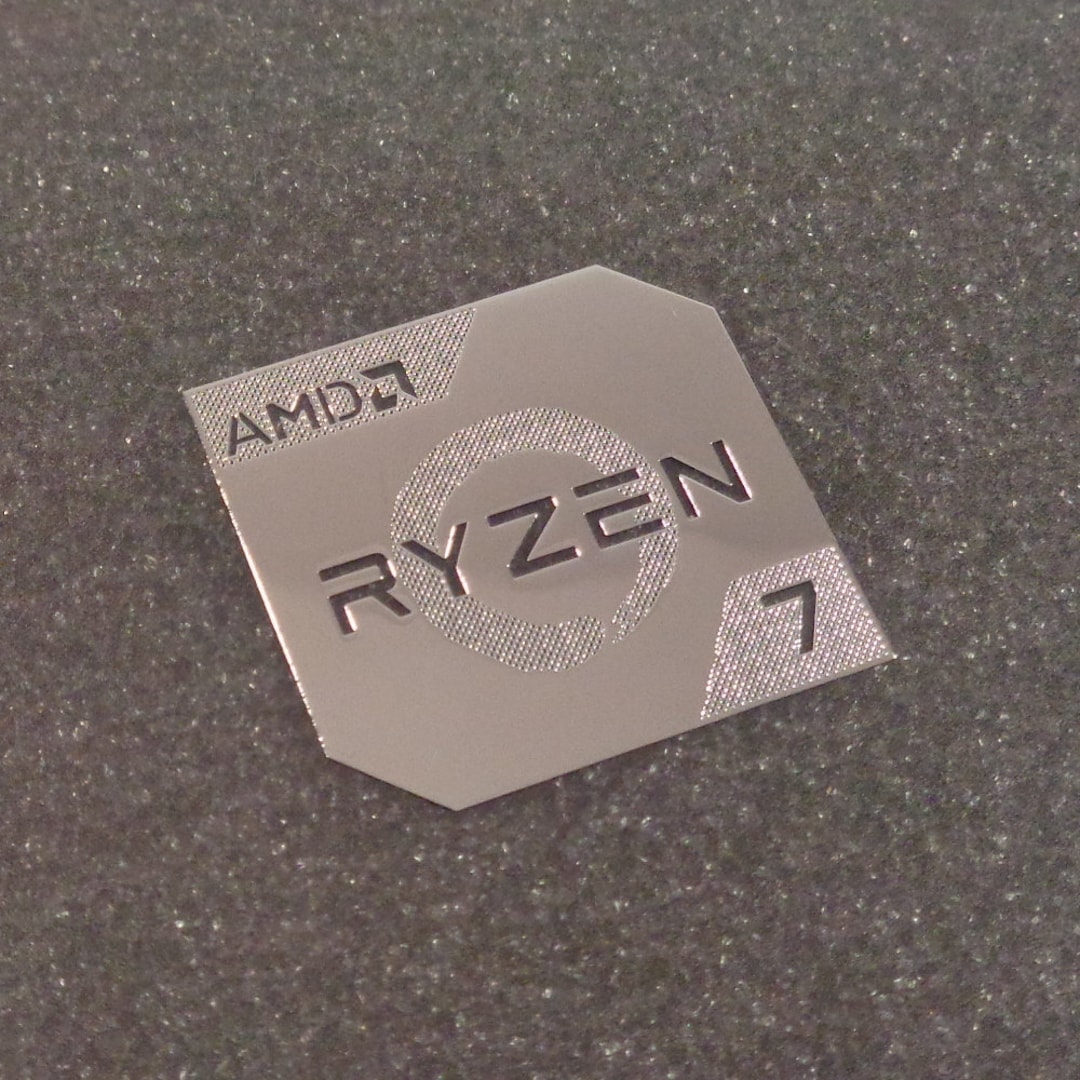 Buy AMD RYZEN 7 Cpu PC Logo Label Decal Case Sticker Badge Silver 450c ...