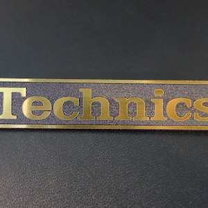 Technics Logo Emblem Badge GOLD Color Brushed 3M Adhesive 68 X - Etsy