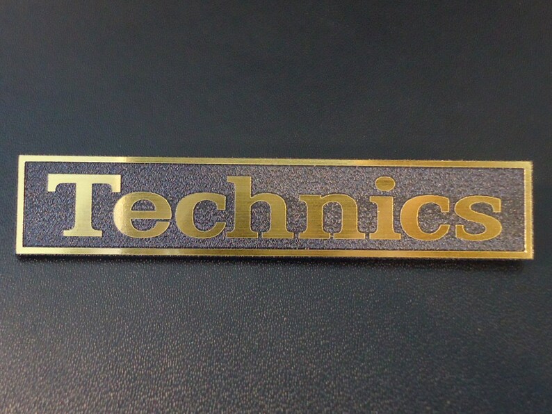 Technics Logo Emblem Badge GOLD color brushed 3M adhesive 68 x | Etsy