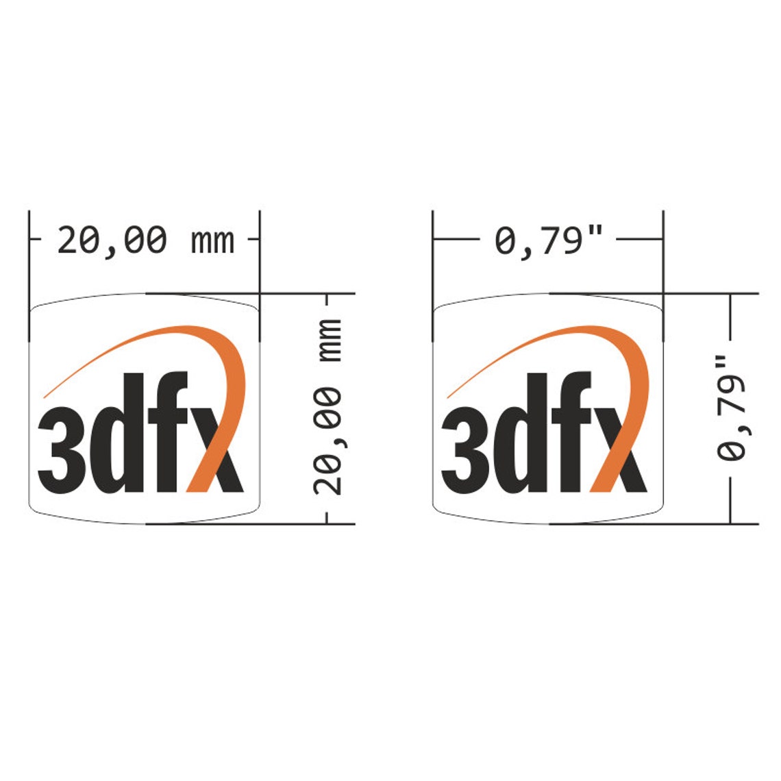 3dfx Voodoo Label / Aufkleber / Sticker / Badge / Logo 2cm X | Etsy UK