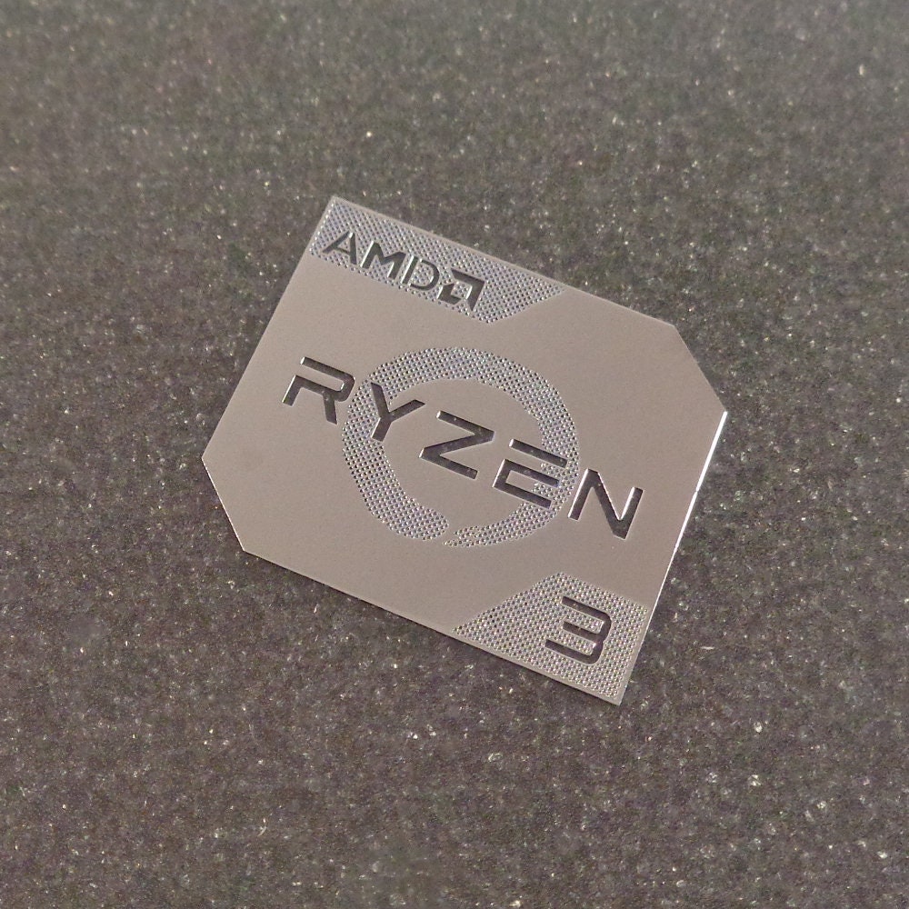 AMD RYZEN 3 Cpu PC Logo Label Decal Case Sticker Badge Silver | Etsy