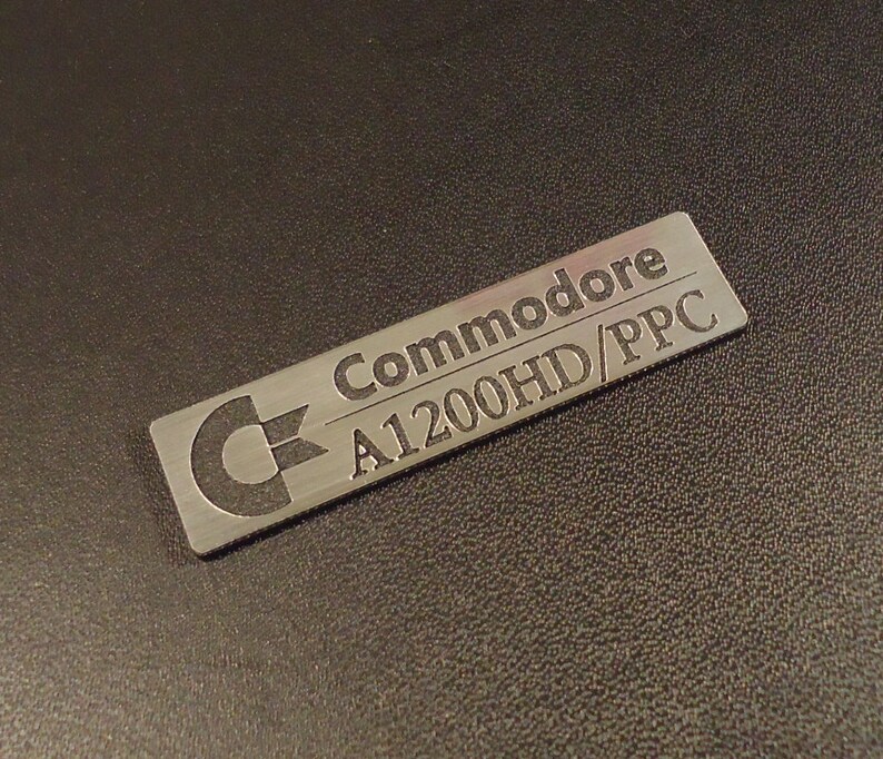 Commodore Amiga 1200 HD/PPC Logo / Sticker / Badge Brushed Alu | Etsy