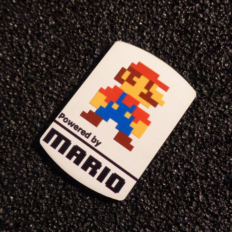 Super Mario 8-bit NES Nintendo Logo Label Decal Case Sticker | Etsy