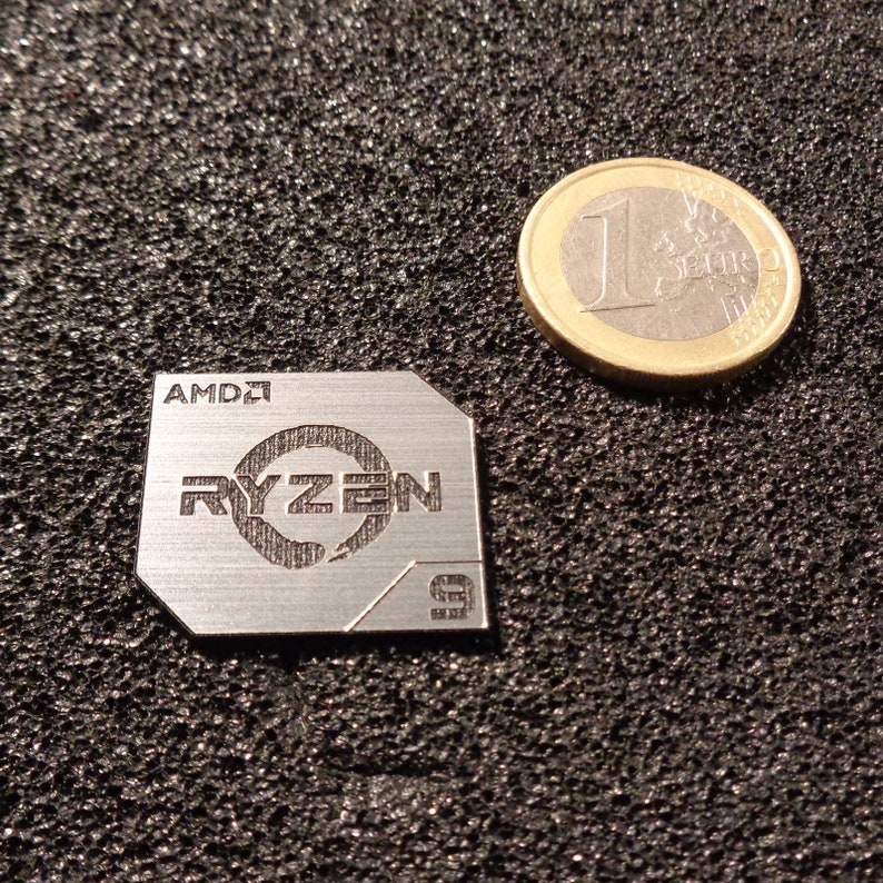 AMD RYZEN 9 Cpu PC Logo Label Decal Case Sticker Badge Silver - Etsy